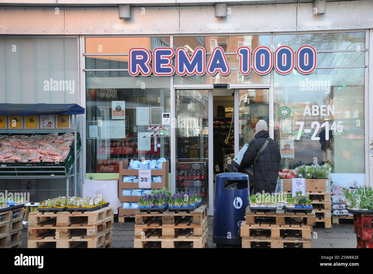 Copenhagen/ Denmark/20 february 2025/Rema 1000 chain grocery store in ...