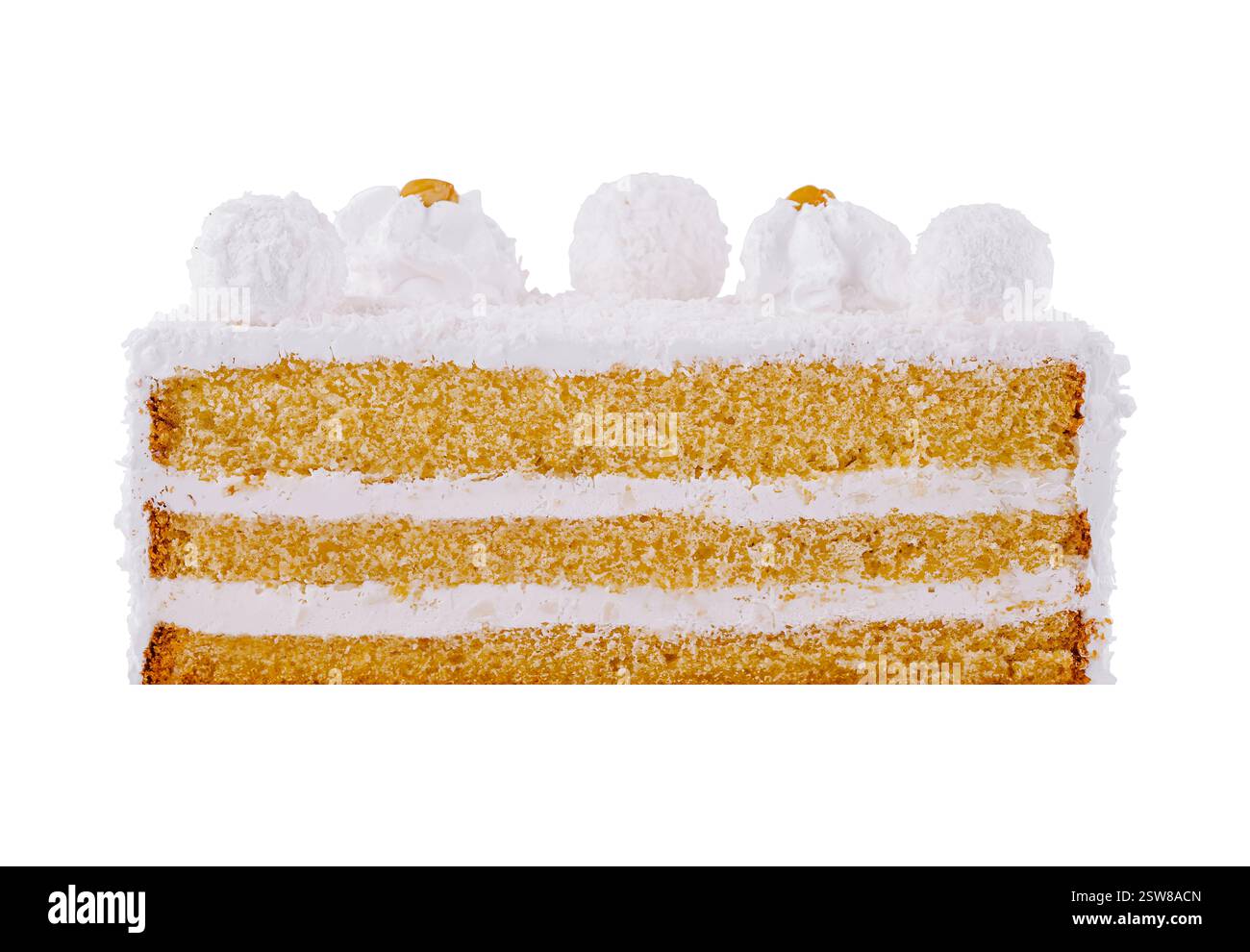 White cake coconut layers Cut Out Stock Images & Pictures - Alamy