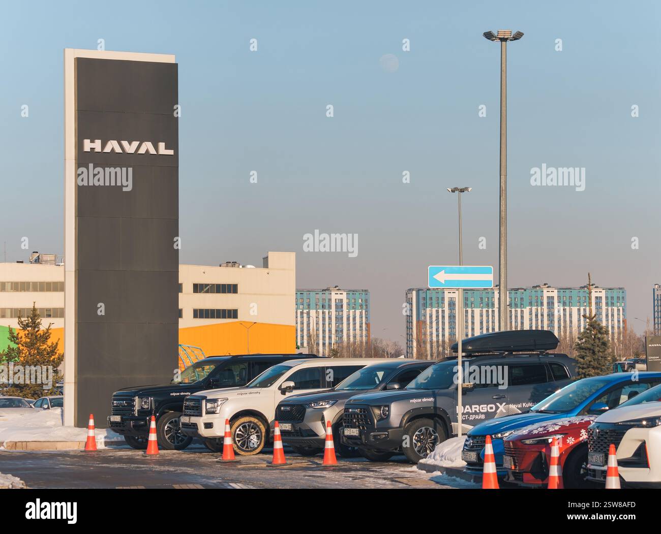 Almaty, Kazakhstan - February 10, 2025: Haval logo on a banner near a ...
