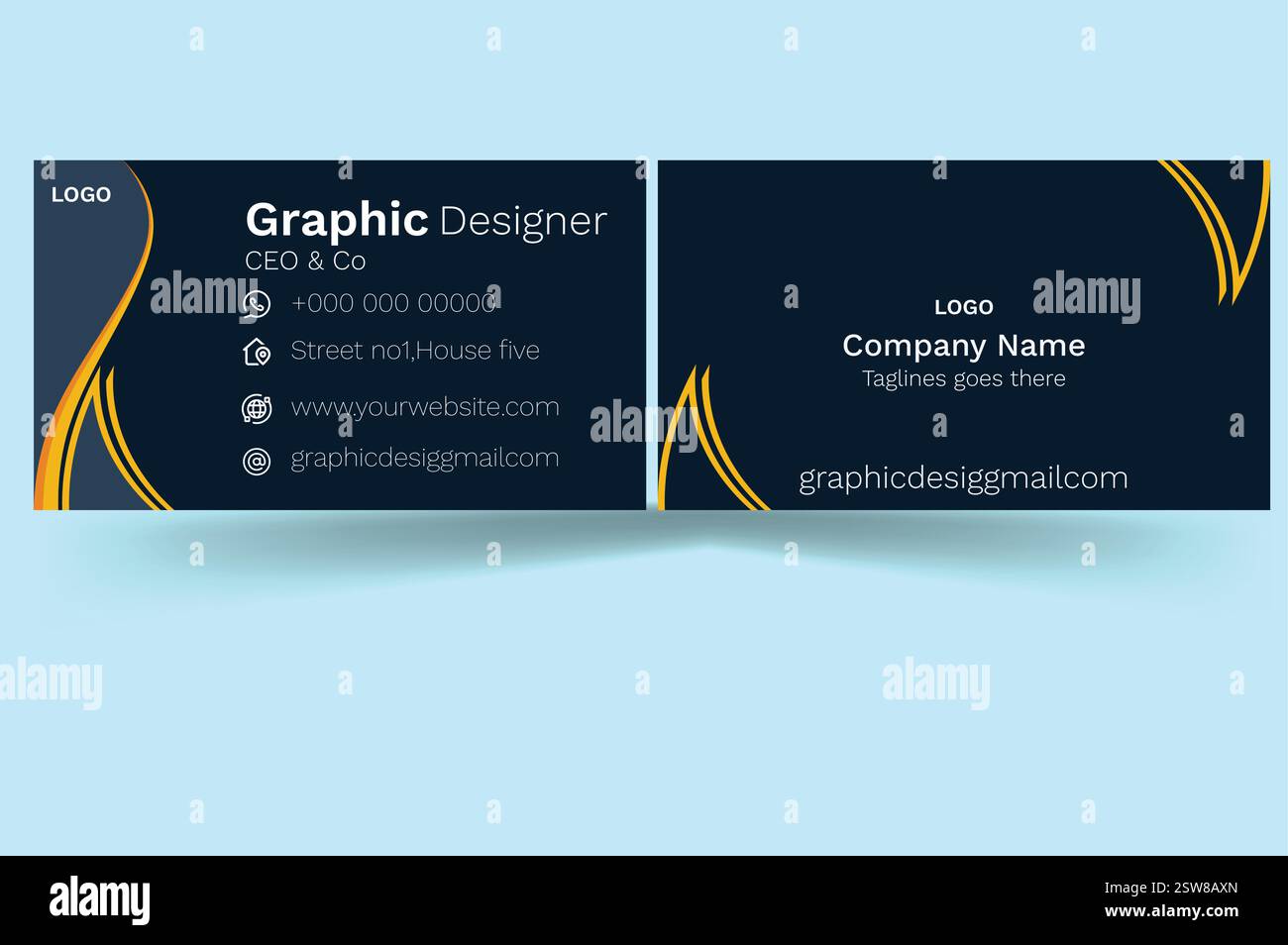 business card design template Stock Vector Image & Art - Alamy