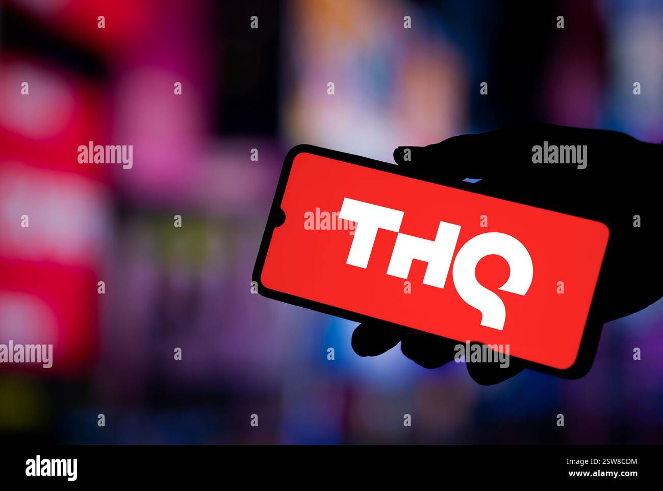 Dhaka, Bangladesh- 24 Oct 2024: THQ logo is displayed on smartphone ...