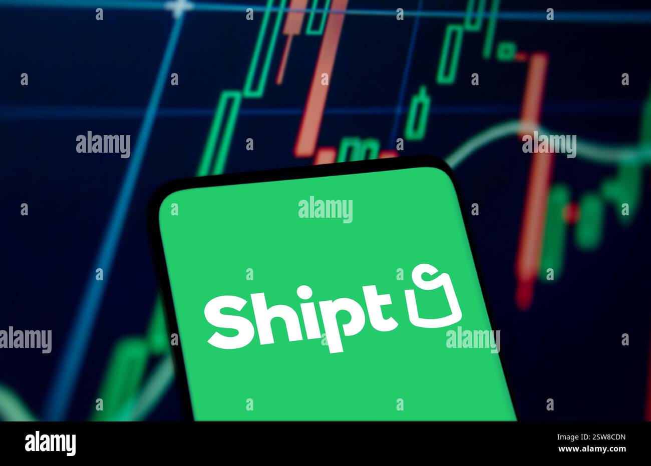 Dhaka, Bangladesh- 24 Oct 2024: Shipt logo is displayed on smartphone ...