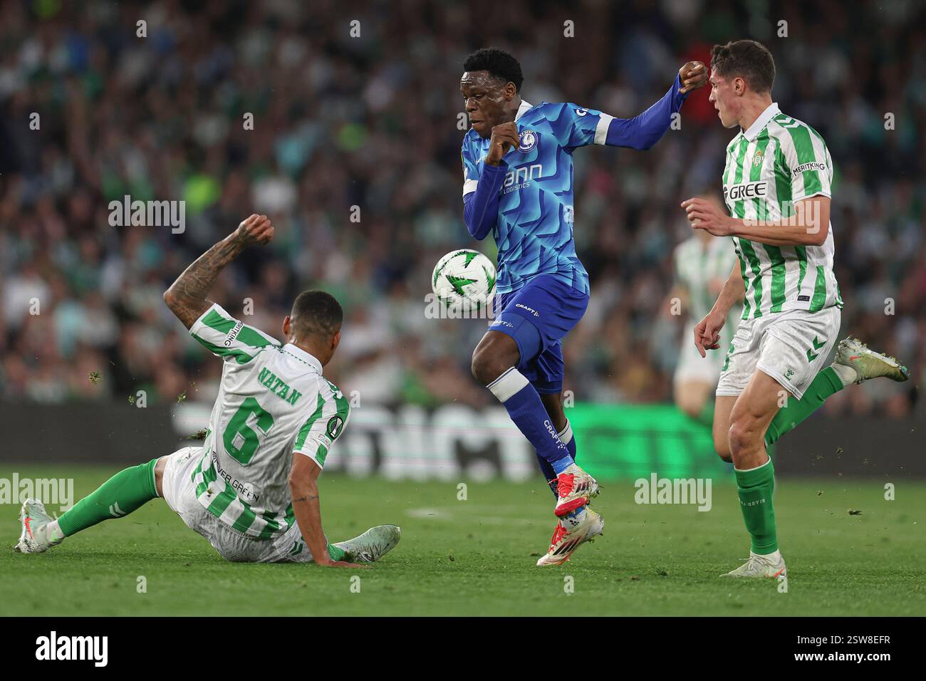 Sevilla, Spain. 20th Feb, 2024. Hyllarion Goore of KAA Gent and Natan ...