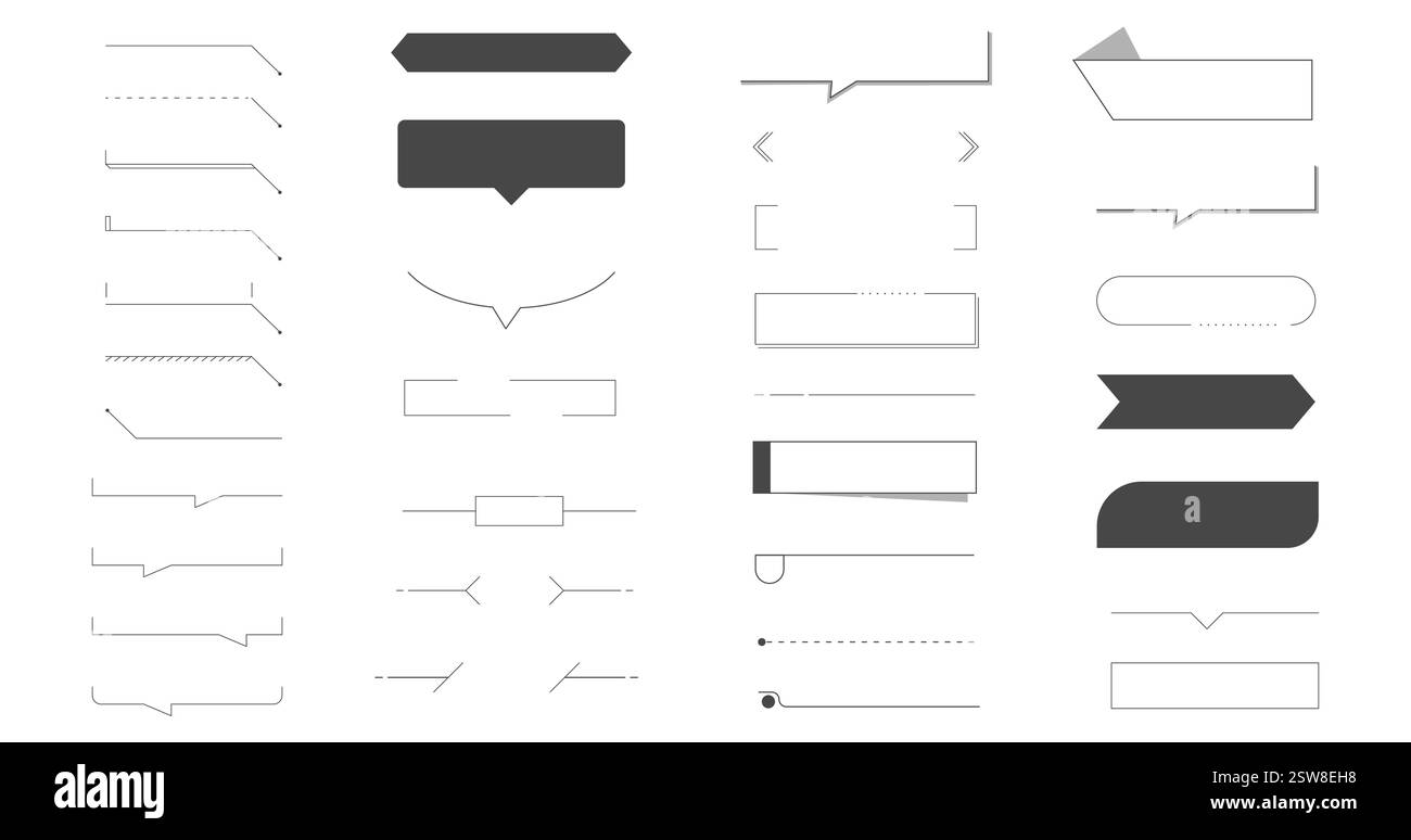 Title frame quote text box border cute simple line speech bubble. Comic ...