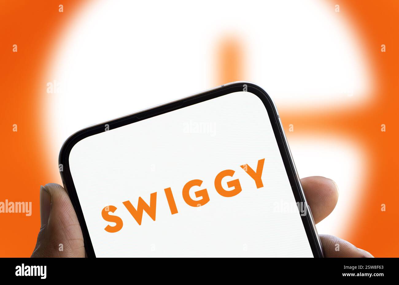 Dhaka, Bangladesh- 25 Oct 2024: Swiggy logo is displayed on smartphone ...