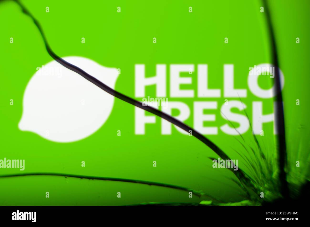 Dhaka, Bangladesh- 26 Oct 2024: Hello Fresh logo is visible on the ...