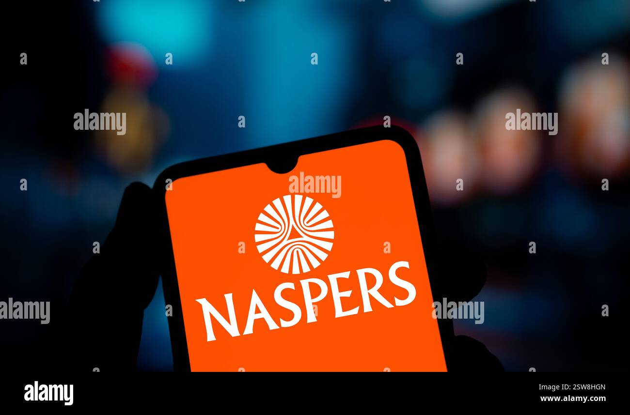 Dhaka, Bangladesh- 26 Oct 2024: Naspers logo is displayed on smartphone ...
