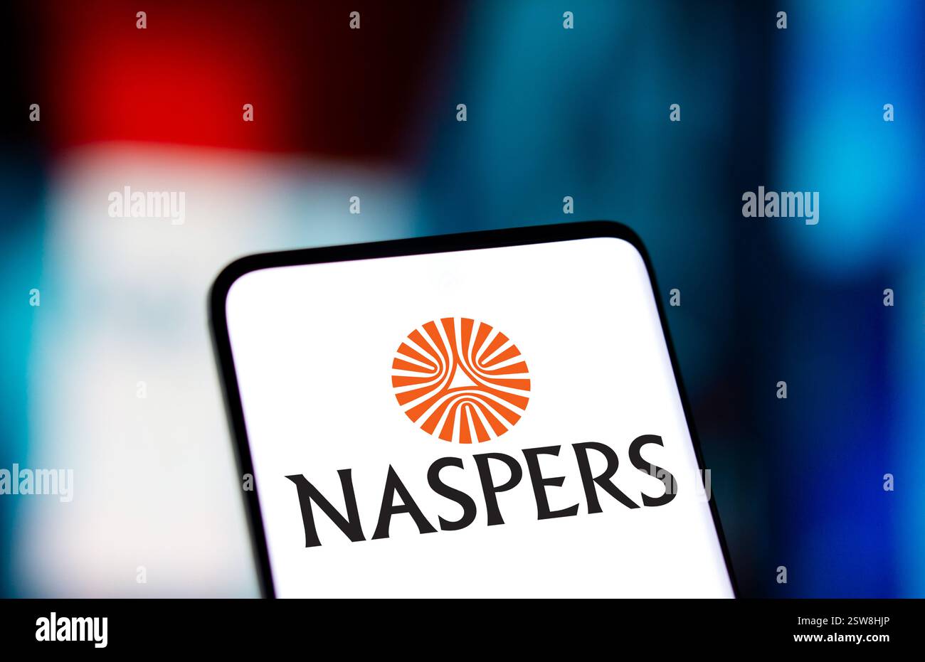 Dhaka, Bangladesh- 26 Oct 2024: Naspers logo is displayed on smartphone ...