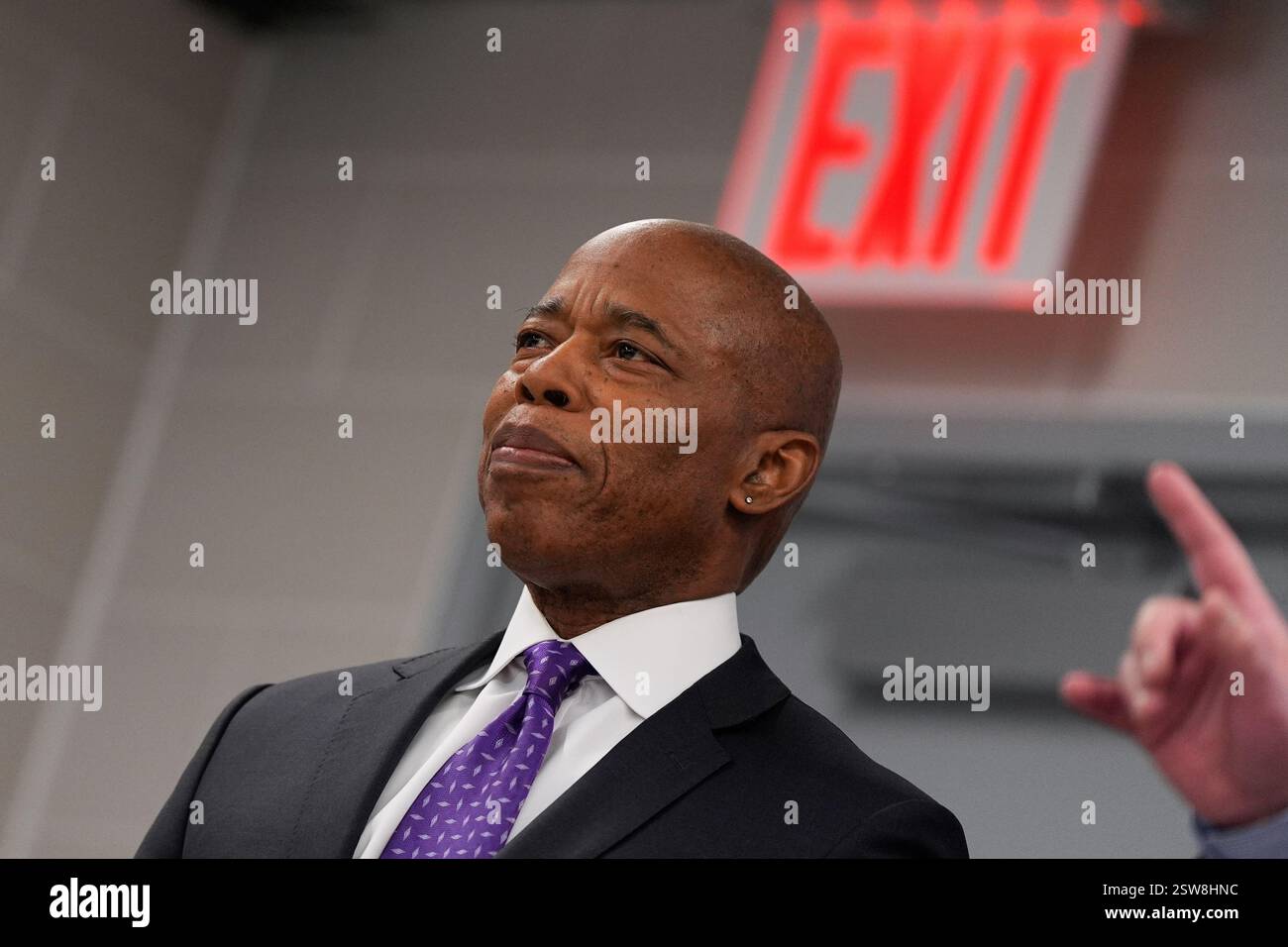 New York City Mayor Eric Adams attends an event at NYPD's 40th precinct ...