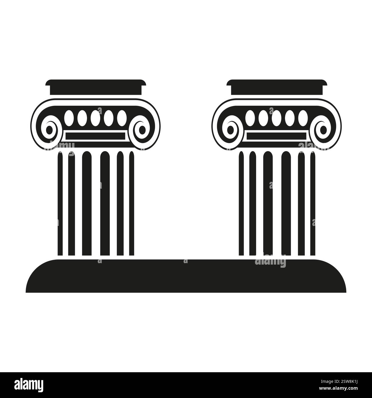 Classic column icon. Ancient architecture symbol. Greek pillar ...