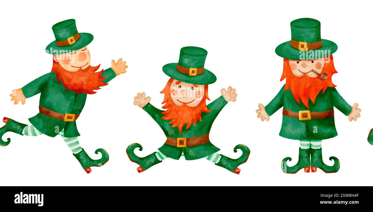 Colorful leprechauns dressed in vibrant green outfits are spreading joy ...