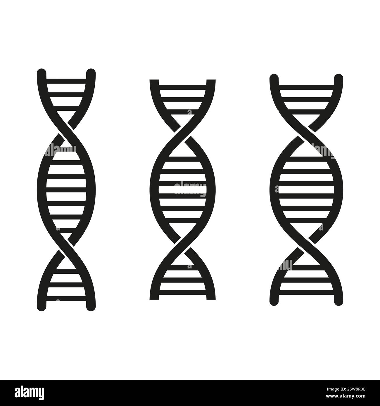 DNA helix structure. Genetic code icon. Molecular biology symbol ...