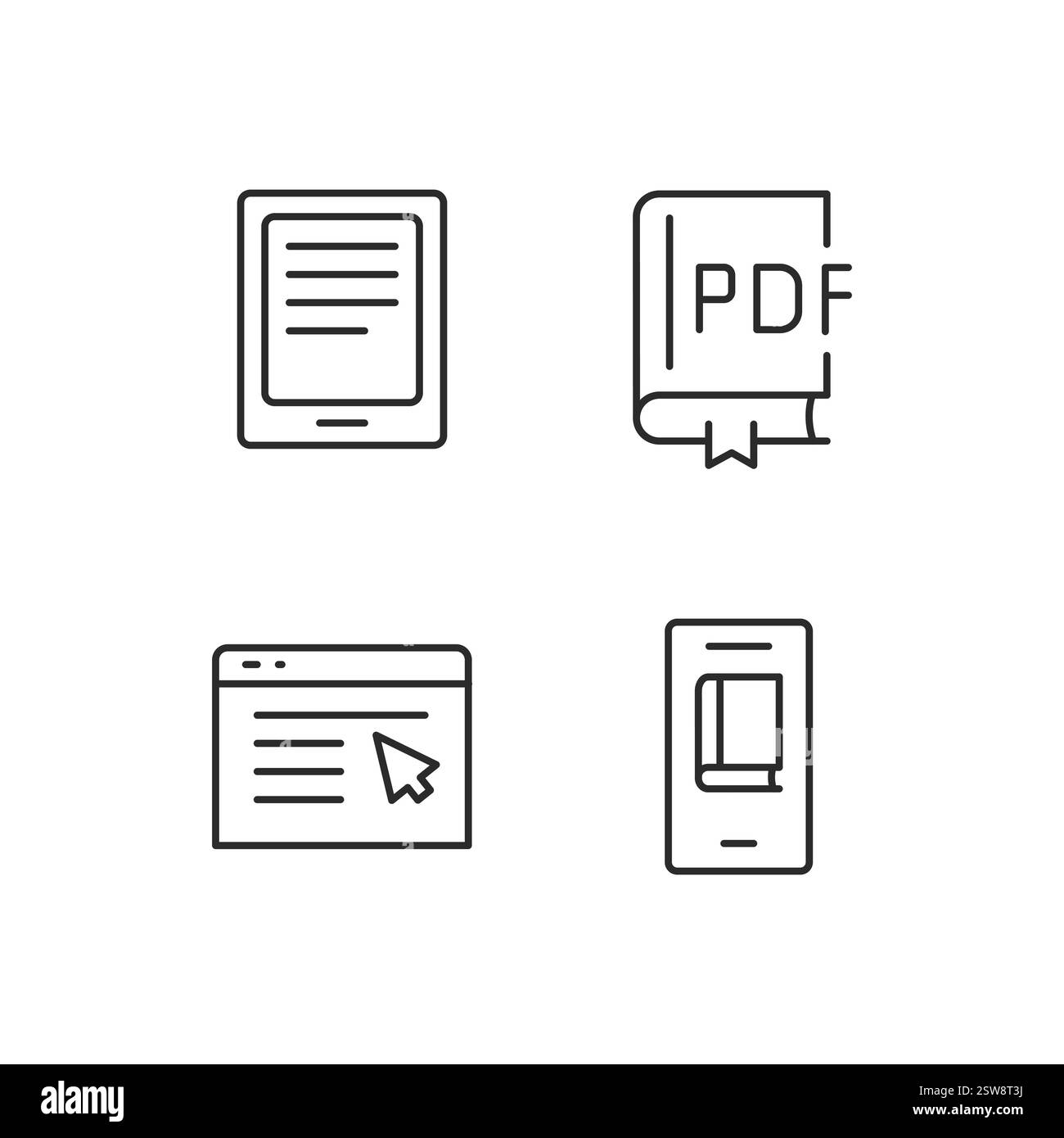 Book and Document Icon Set Stock Vector Image & Art - Alamy