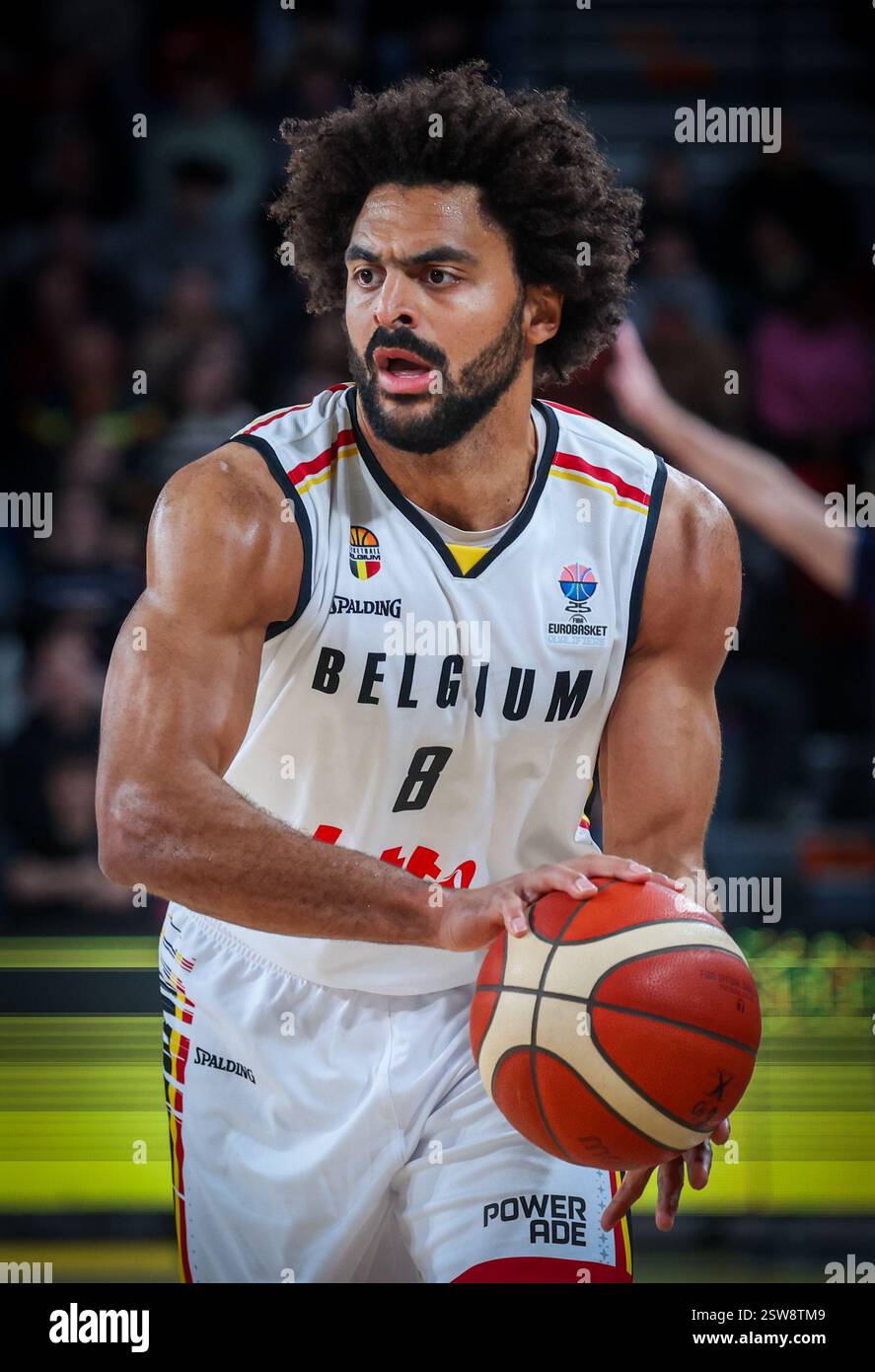 Charleroi, Belgium. 20th Feb, 2025. Belgium's Jean-Marc Mwema pictured ...