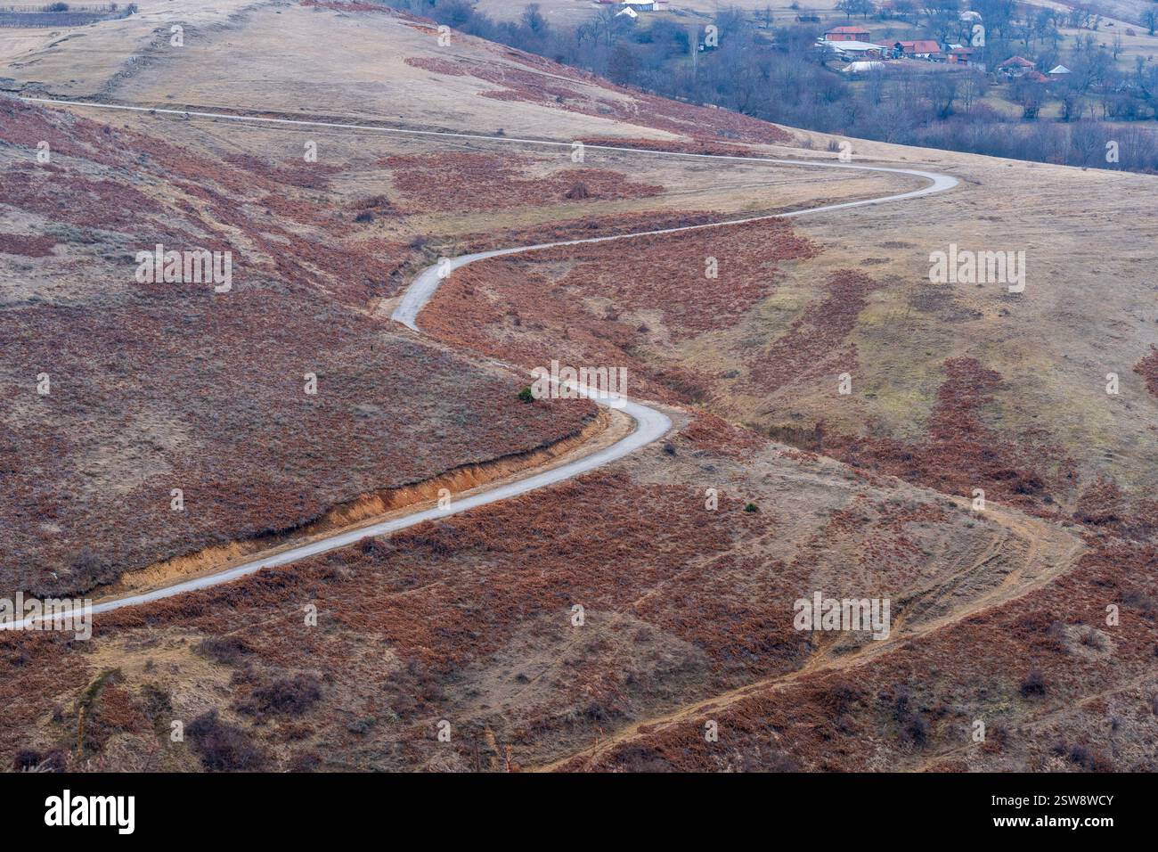 Winding Ascent: Road to the Summit Stock Photo - Alamy