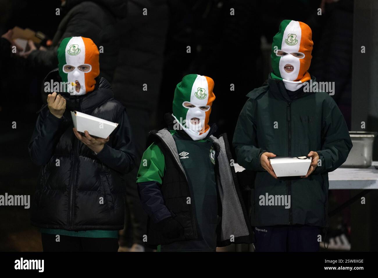 Young Shamrock Rovers fans before the UEFA Europa Conference League ...