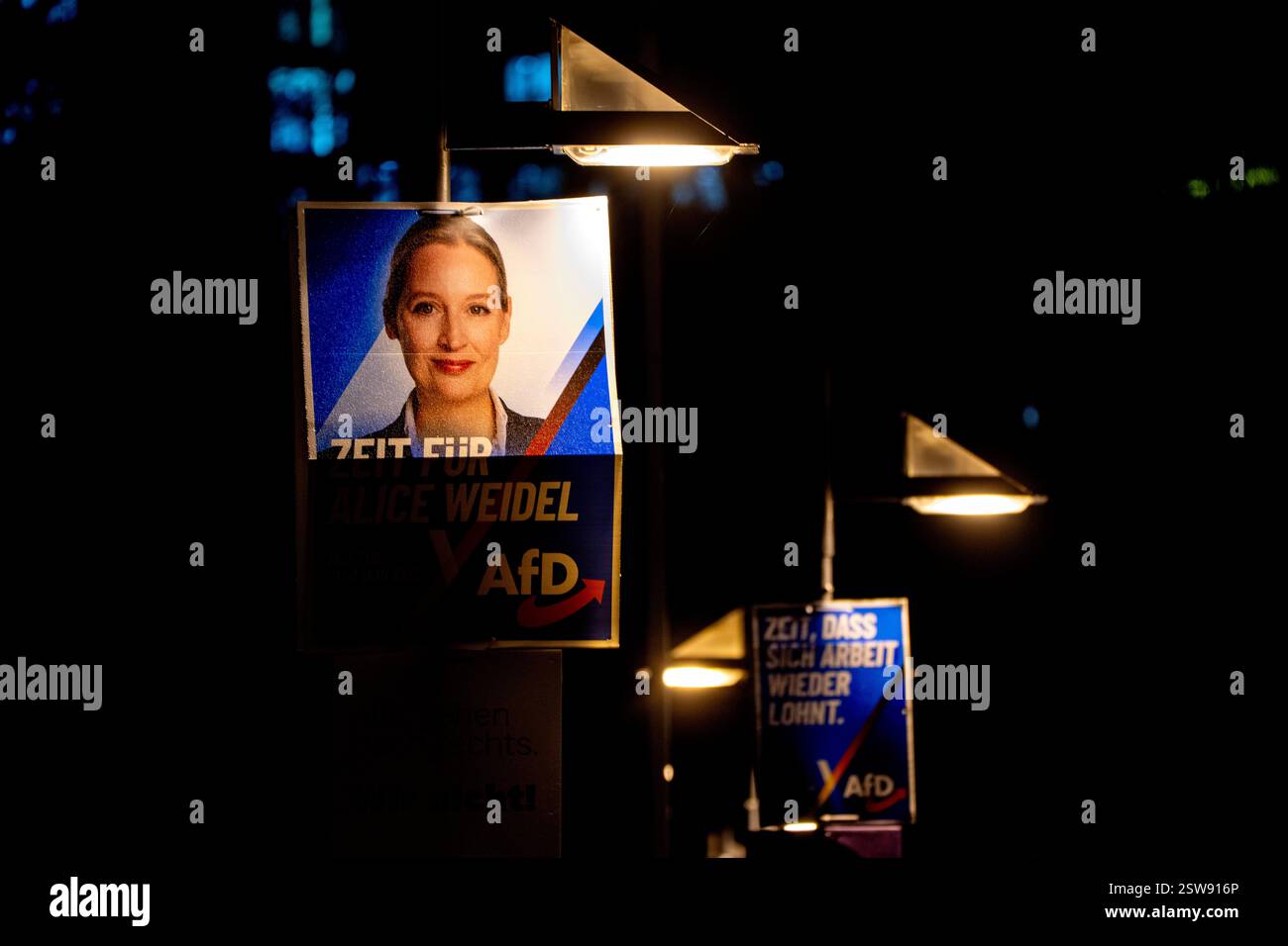 An election poster showing AfD top candidate for chancellor Alice ...