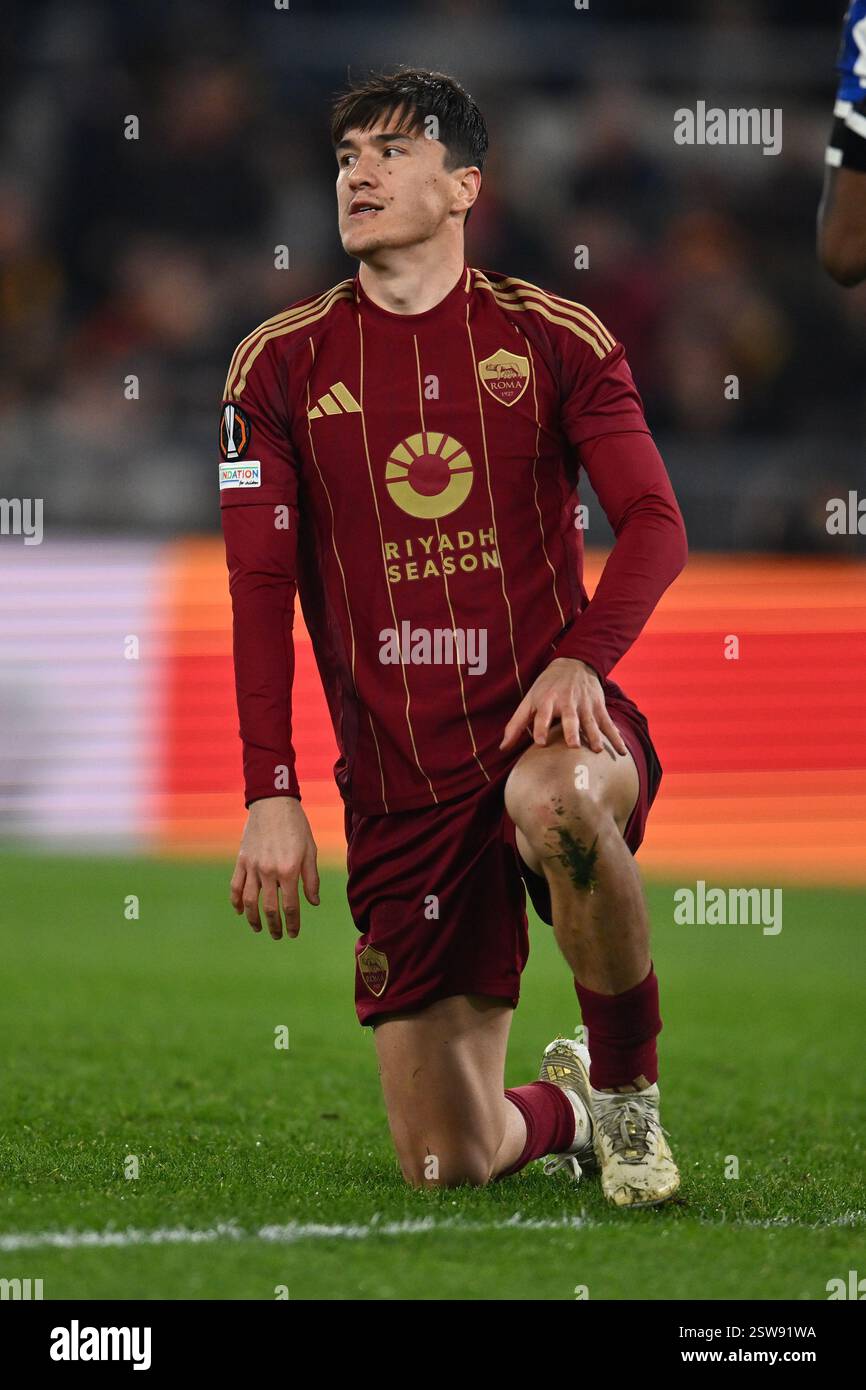 Eldor Shomurodov of A.S. Roma participates in the 2024/25 UEFA Europa ...