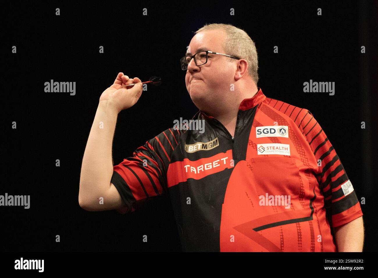 Dublin, Ireland – 20th February 2025 – Stephen Bunting in action ...