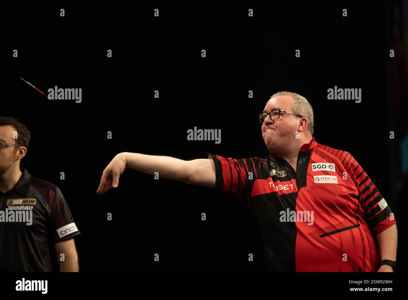Dublin, Ireland – 20th February 2025 – Stephen Bunting in action ...