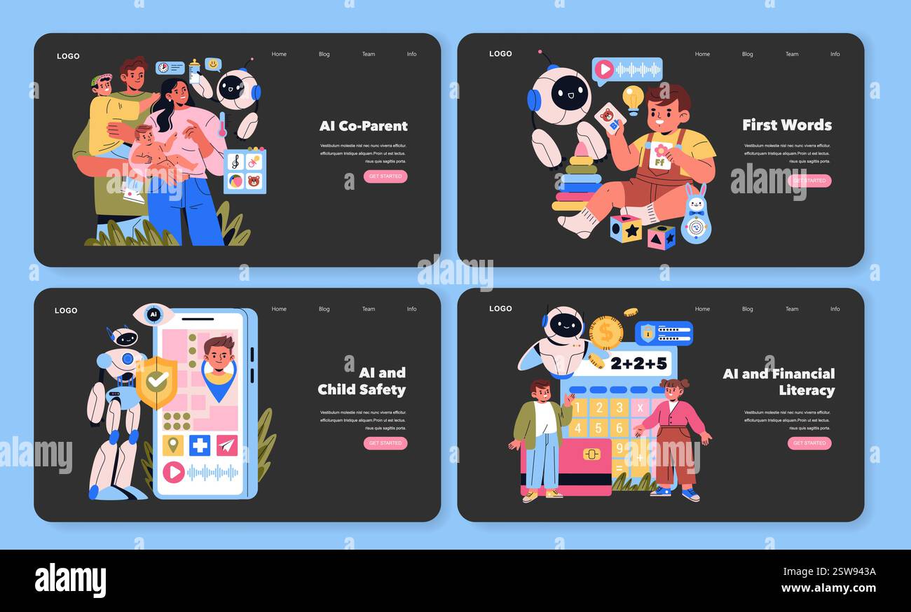 AI Co-Parent concept. The use of artificial intelligence to support parenting and child ...