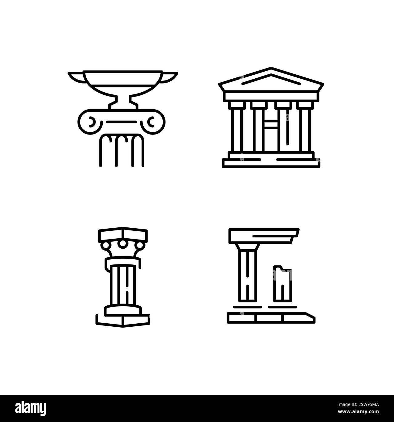 Ancient Greece Column Icons Stock Vector Image & Art - Alamy