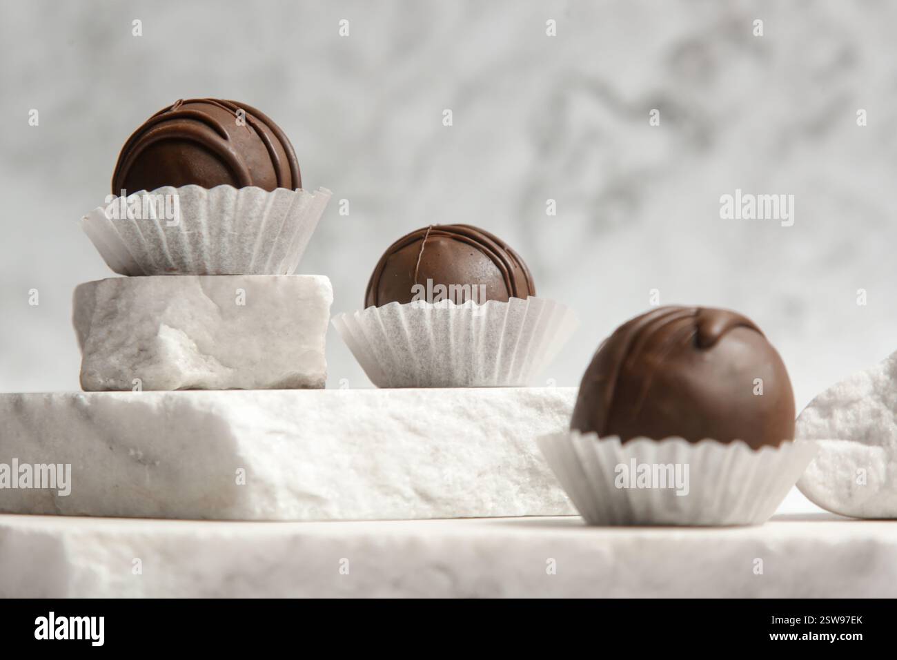 Classic chocolate truffles coated in dark chocolate Classic chocolate ...