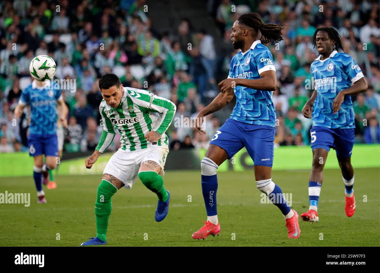 UEFA Conference League soccer match Betis vs Gent at Berito Villamarin ...
