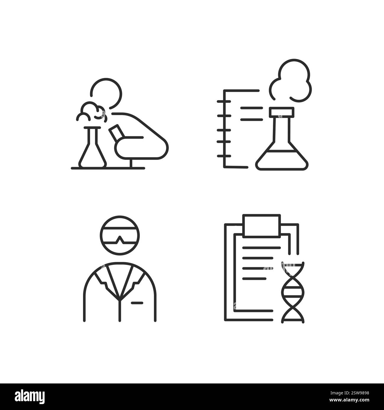 Set of Chemistry Laboratory Icons Stock Vector Image & Art - Alamy