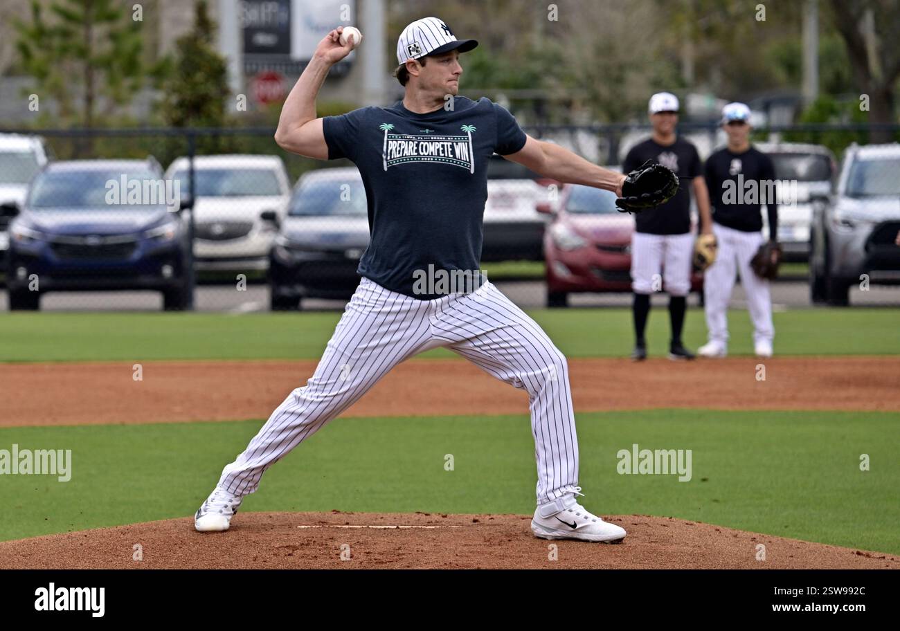 Tampa, United States. 20th Feb, 2025. New York Yankees pitcher Gerrit ...