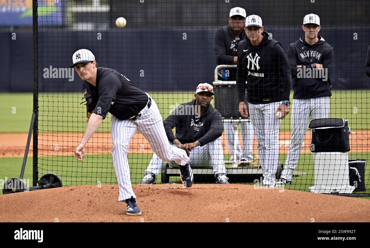 Tampa, United States. 20th Feb, 2025. New York Yankees pitcher Max ...