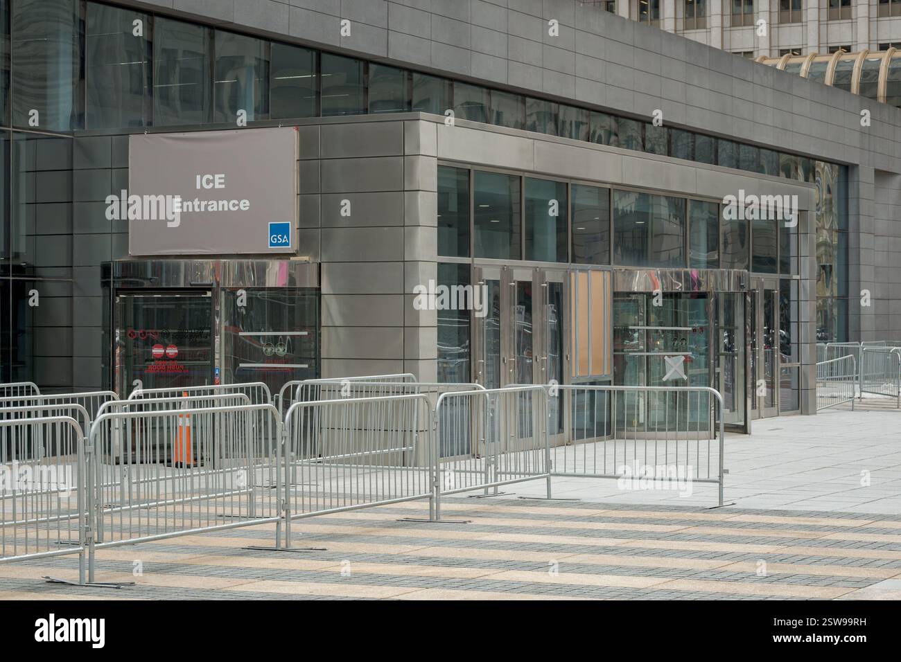 USA. 19th Feb, 2025. Entrance to the U.S. Immigration and Customs ...