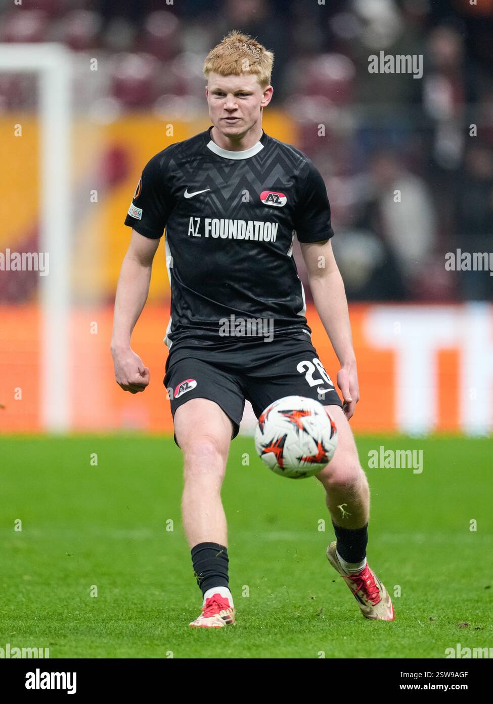 ISTANBUL, TURKEY - FEBRUARY 20: Kees Smit of AZ Alkmaar looks on during ...