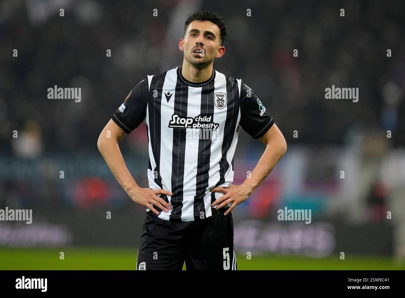 PAOK's Ioaannis Michailidis is dejected after the Europa League playoff ...