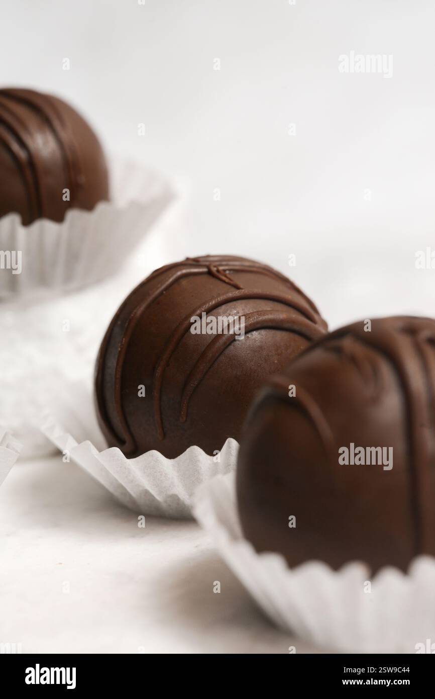 Classic chocolate truffles coated in dark chocolate Classic chocolate ...