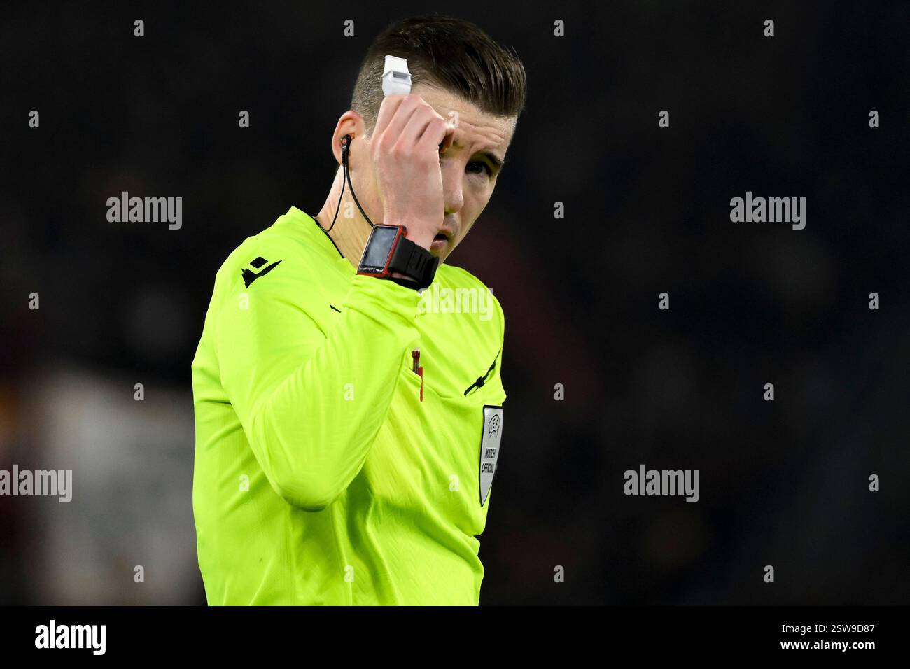 Rome, Italy. 20th Feb, 2025. Referee Francois Letexier gestures during ...