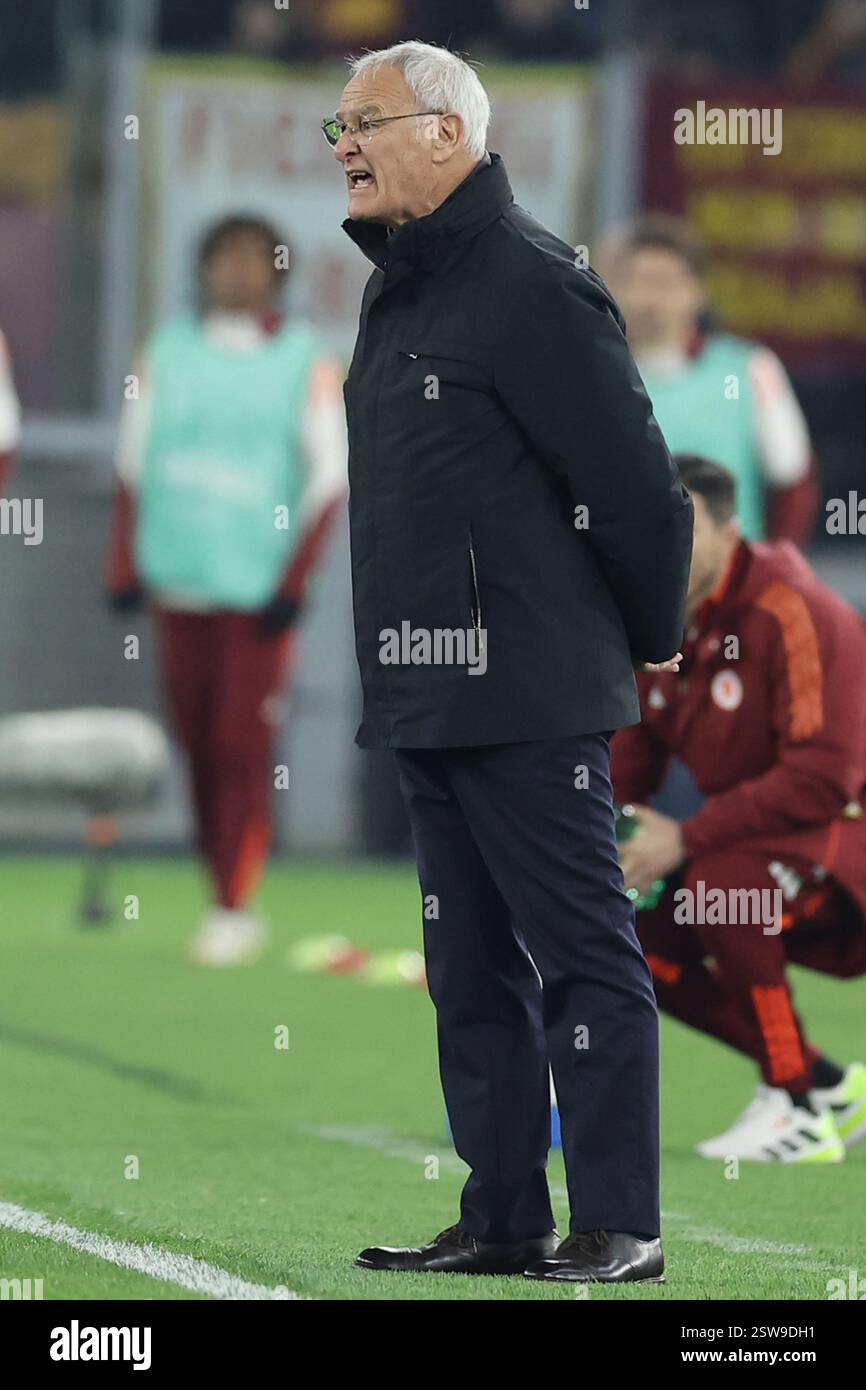 Roma’s Italian coach Claudio Ranieri looks during UEFA Europa League ...