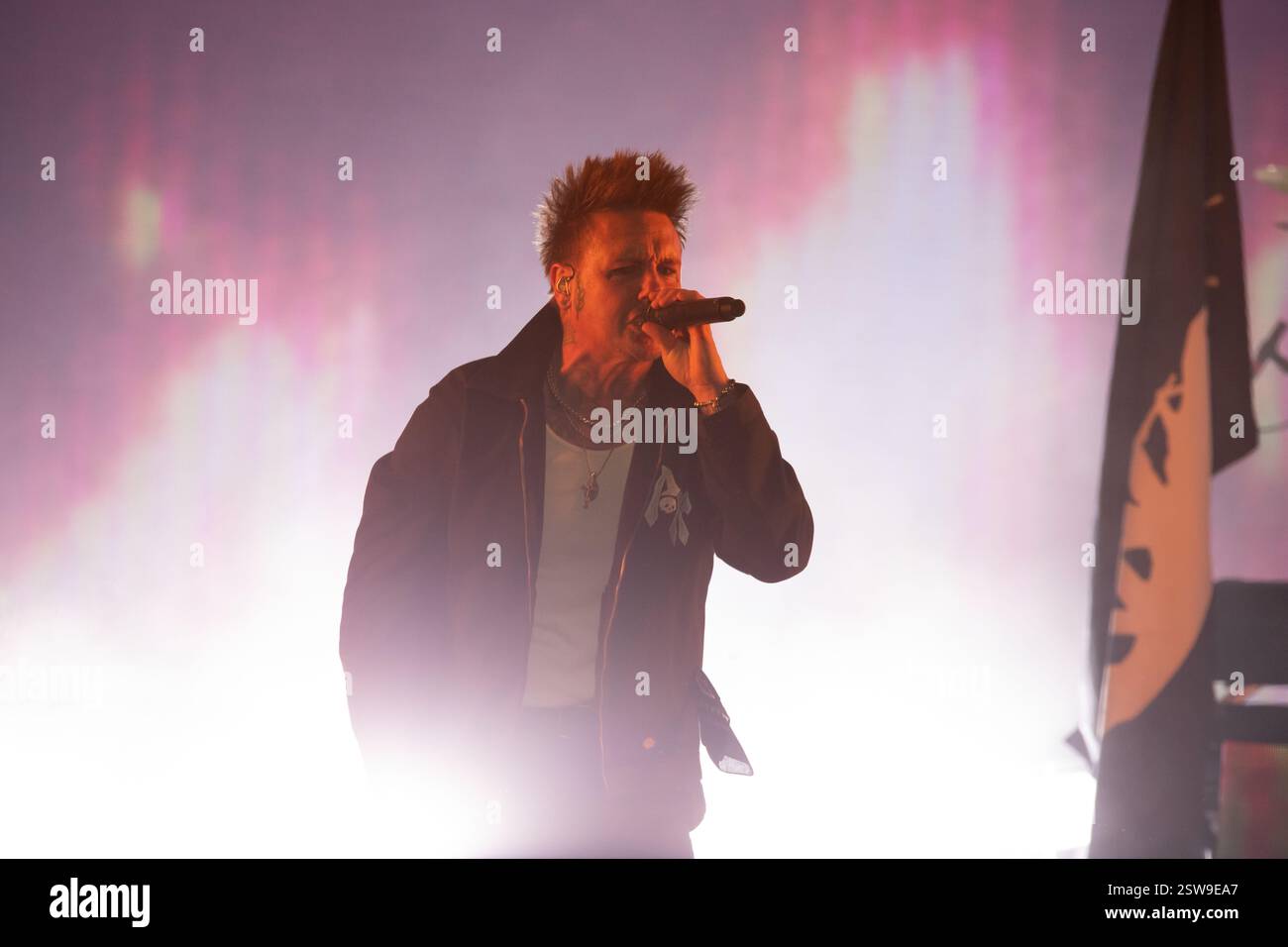 Singer Jacoby Shaddix from Papa Roach performs live at M&S Bank Arena ...