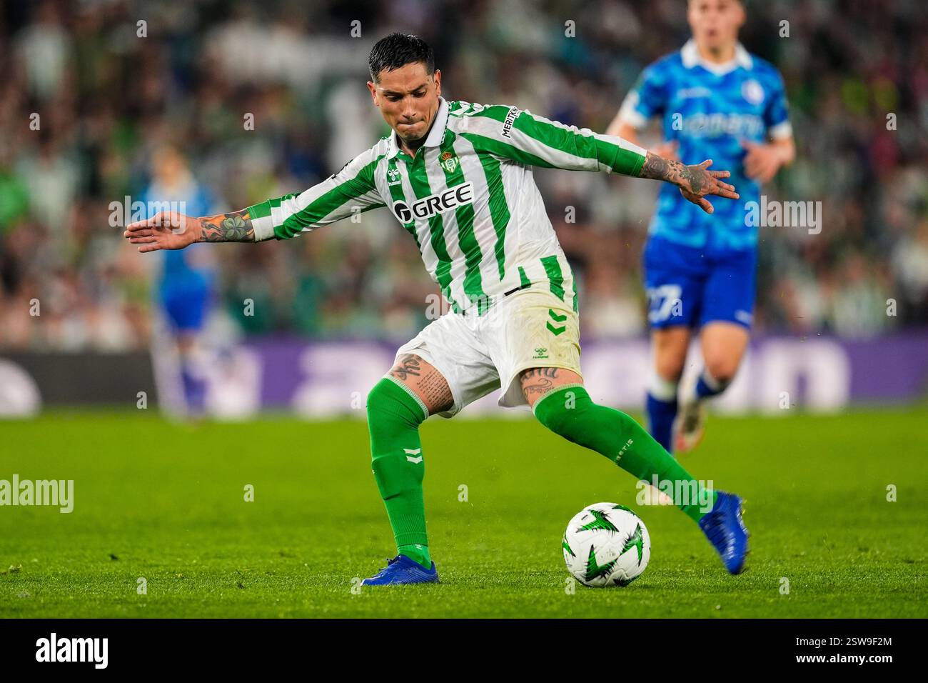 Chimy Avila of Real Betis in action during the UEFA Europa Conference ...