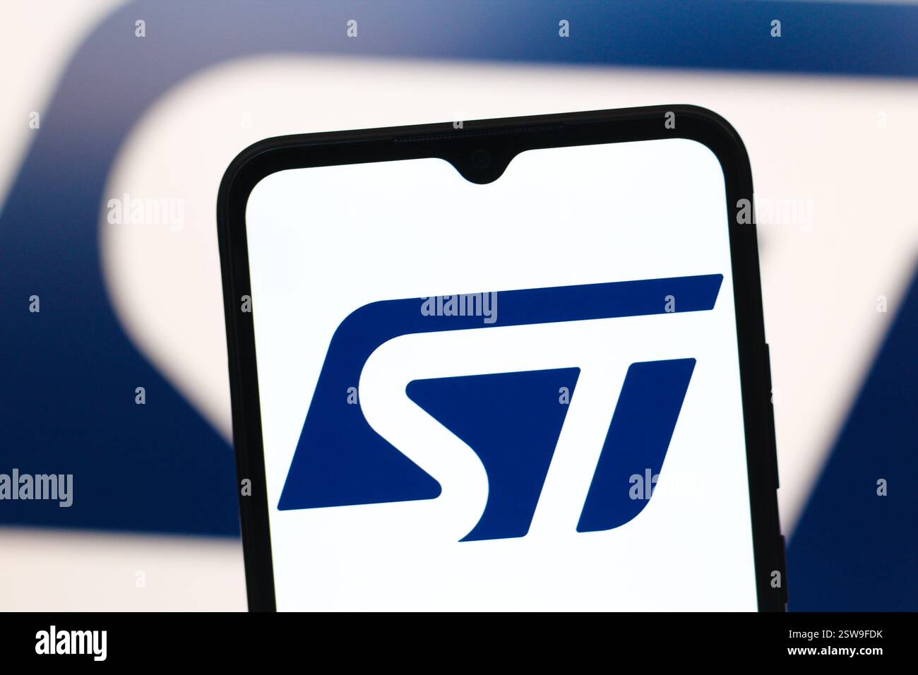 In this photo illustration, the STMicroelectronics (ST) logo is seen ...
