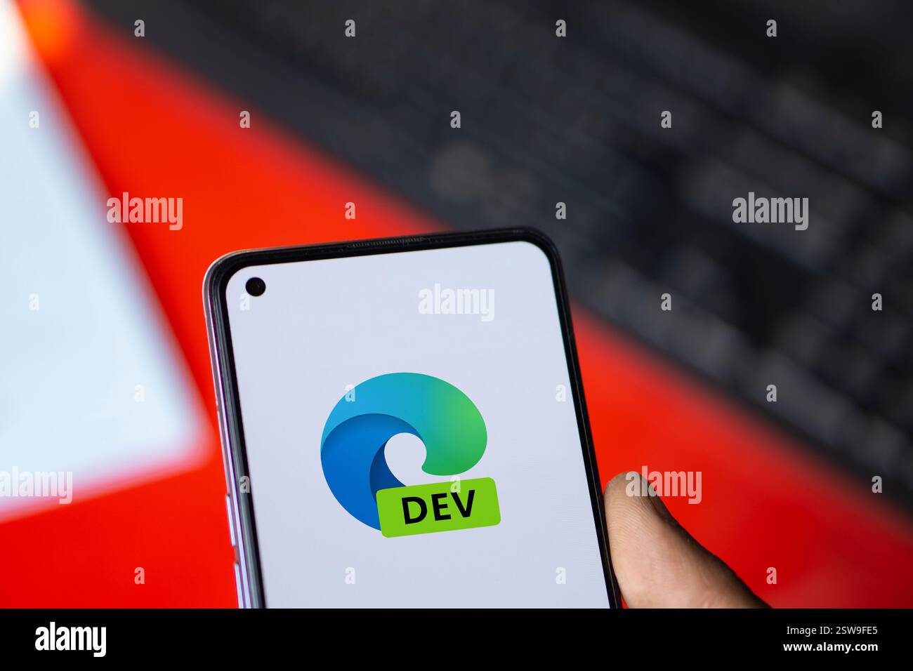 Dhaka, Bangladesh- 02 Nov 2024: Microsoft Edge Dev logo is displayed on smartphone Stock Photo ...