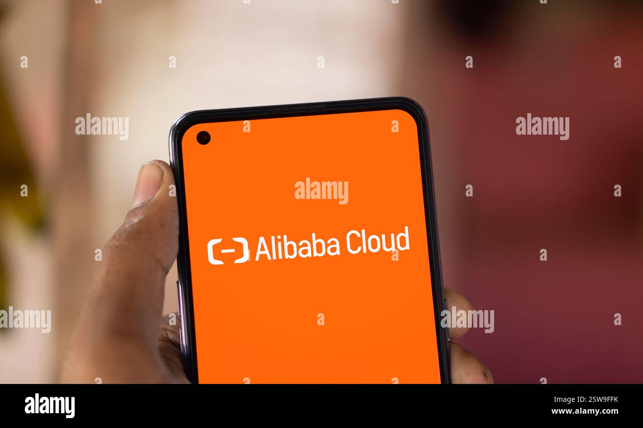 Dhaka, Bangladesh- 02 Nov 2024: Alibaba Cloud logo is displayed on ...