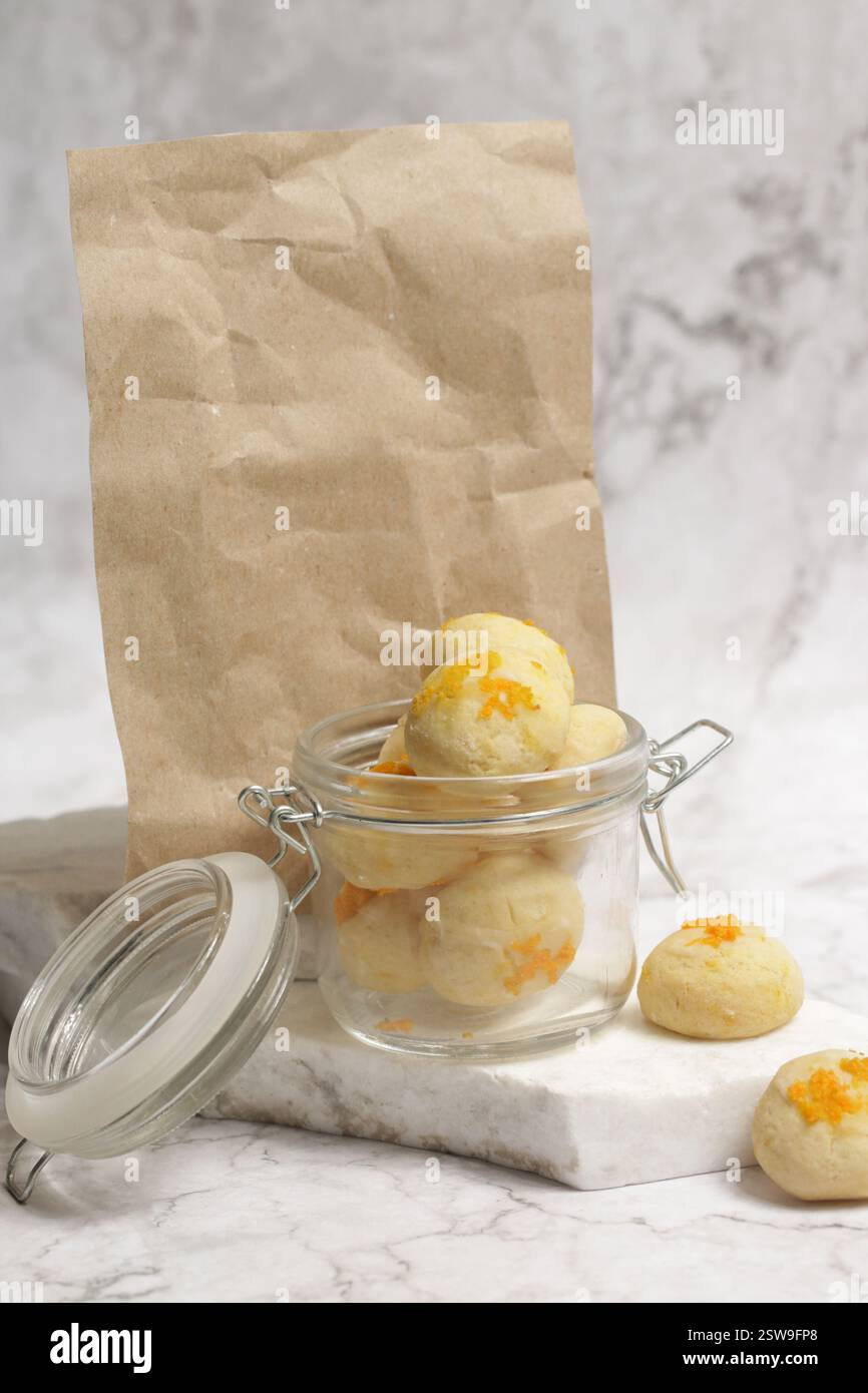 Crumpled brown blank paper and homemade sweets, baking recipe book ...