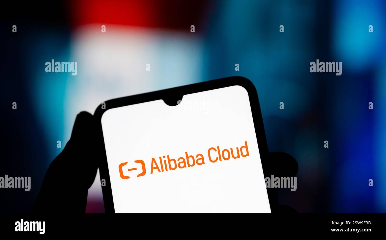 Dhaka, Bangladesh- 02 Nov 2024: Alibaba Cloud logo is displayed on ...