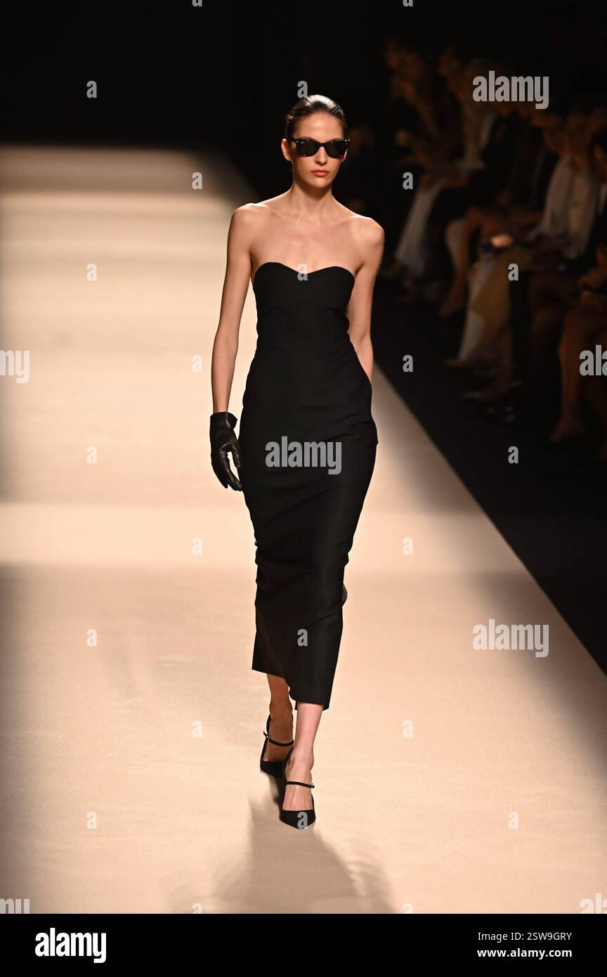 A model wears at collection runway a creation from “ Alex Riviere ...