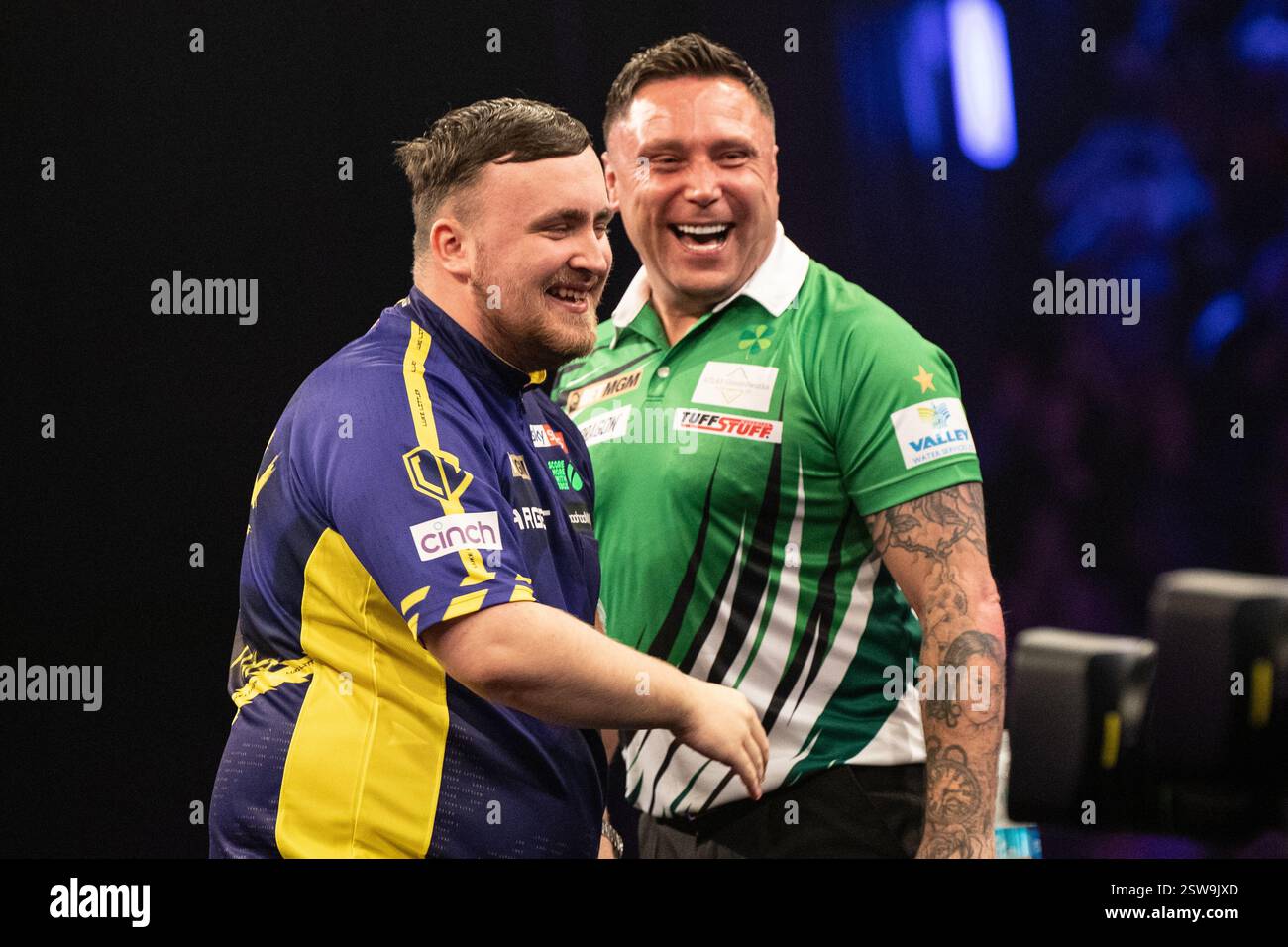 Dublin, Ireland – 20th February 2025 – Luke Littler and Gerwyn Price on ...
