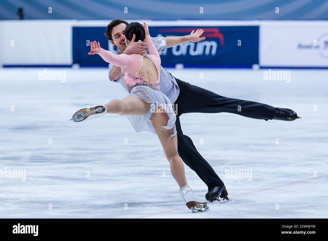 Daria Danilova and Michel Tsiba of Netherlands seen in action during FMC2026 Figure Skating Road ...