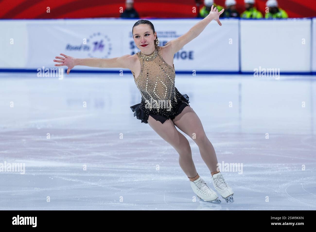 Emilia Murdock of Spain seen in action during FMC2026 Figure Skating ...