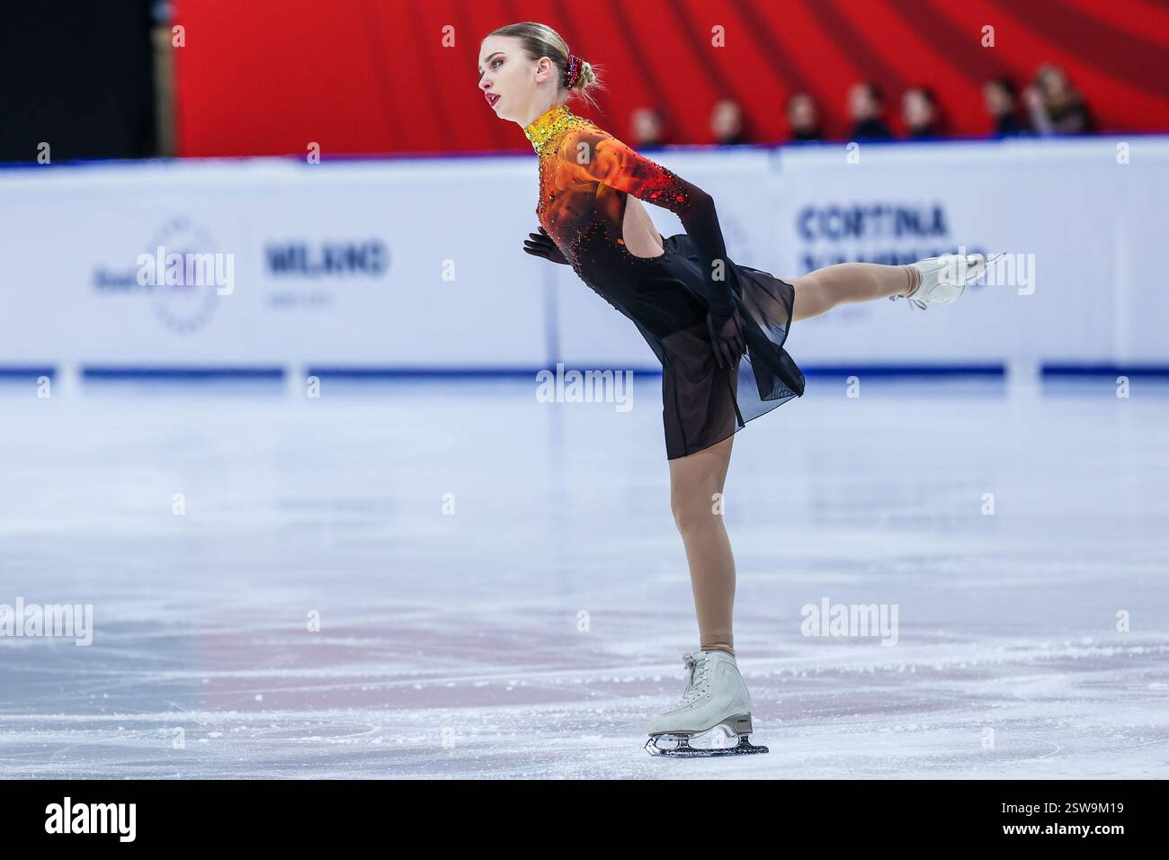 Milan, Italy. 19th Feb, 2025. Alexandra Feigin of Bulgaria seen in ...