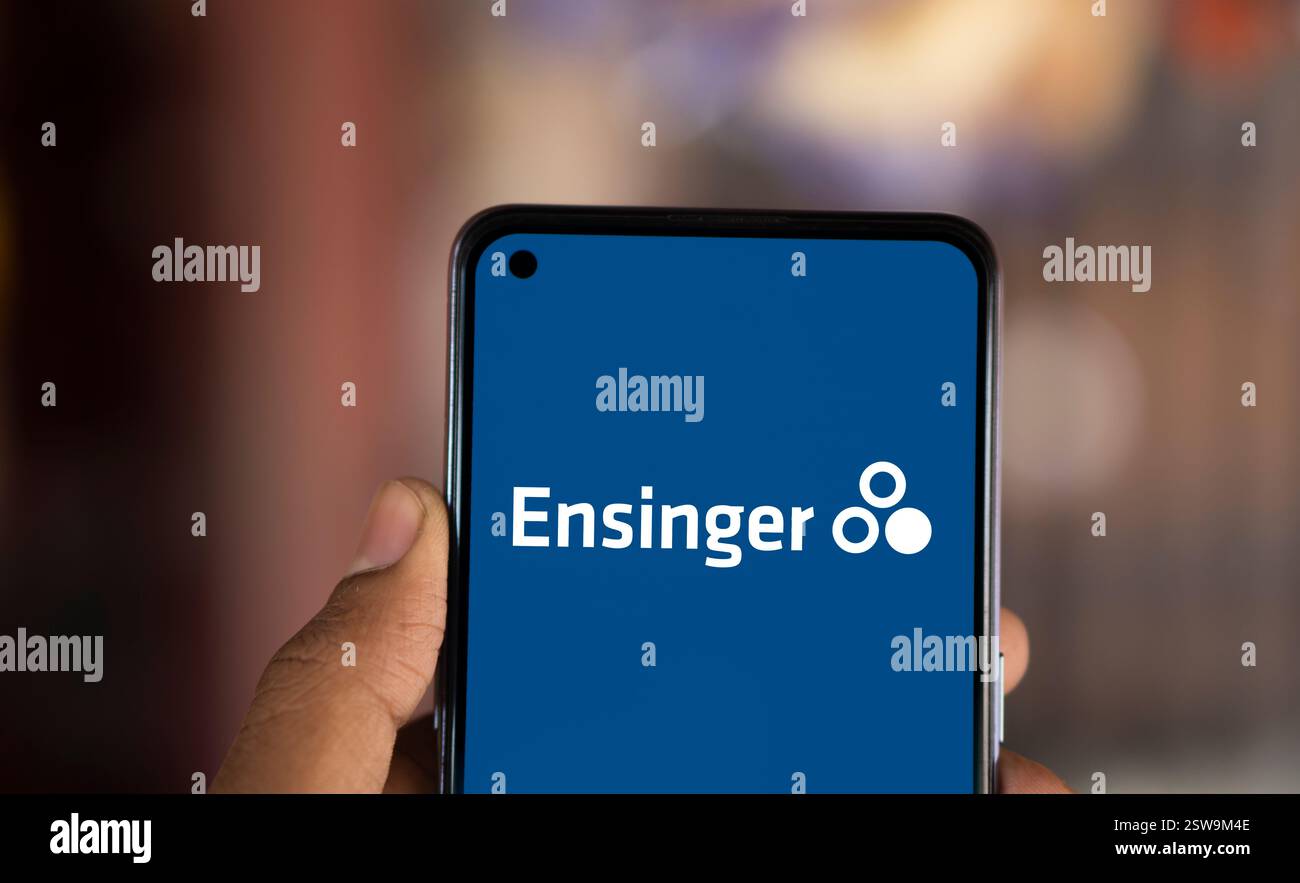 Dhaka, Bangladesh- 03 Nov 2024: Ensinger logo is displayed on ...